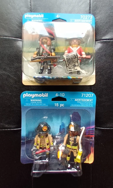 LOT DE 2 Playmobil 70273 71207 Neufs Scellés Pompier Pirate Soldat EUR ...