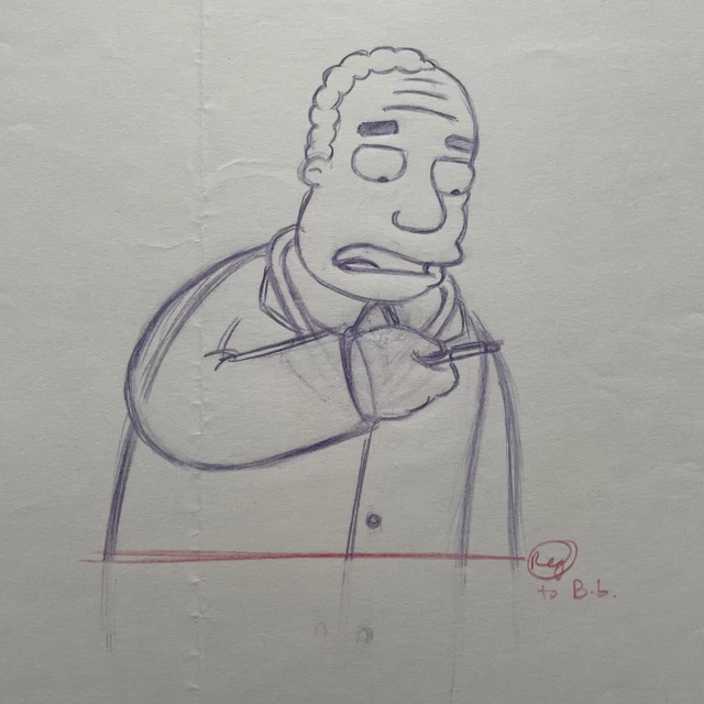 THE SIMPSONS DR DOCTOR HIBBERT Original Animation Production Drawing ...