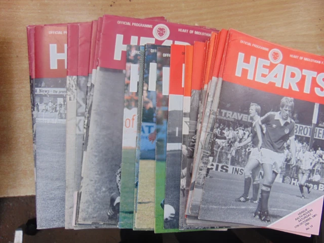 BUNDLE OF 29 x Hearts FC Home Programmes Season 1980/1 and 1981/2 ...
