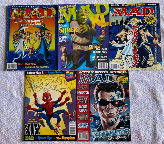 AUSTRALIAN MAD MAGAZINE x5 Bundle Vintage Spy vs Spy Collectors Action ...