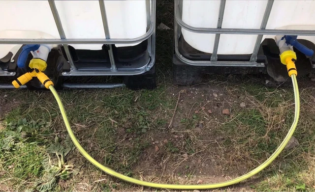 IBC STILLAGE WATER Tank Coupler Joining Kit Twin Double Tap Hose Plant ...