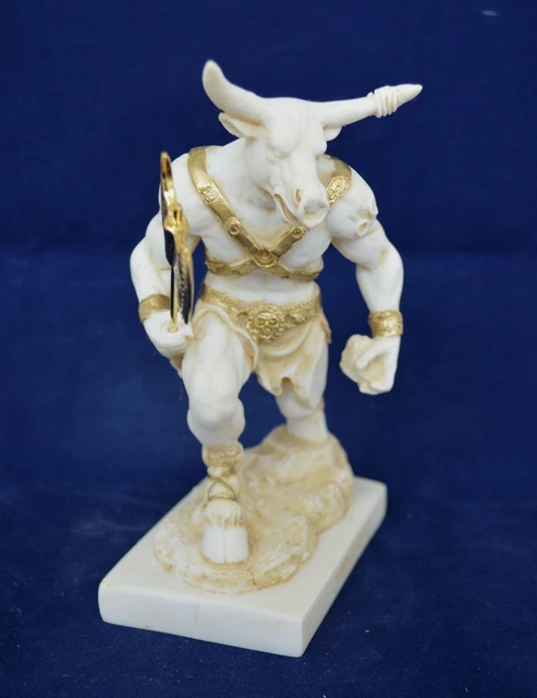 MINOTAUR SCULPTURE MYTHICAL ancient Greek Creature small aged statue ...