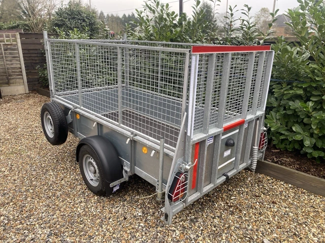 IFOR WILLIAMS BRAKED 1400KG GD84 Single Axle Trailer 8ft x 4ft Mesh ...