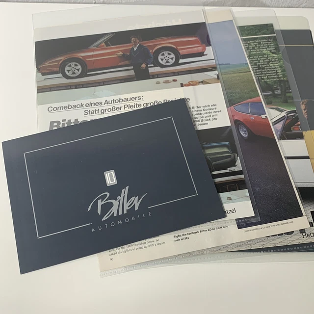 BITTER / LOT / Type III dépliant brochure + 4 magazine articles SC CD ...