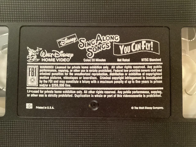 DISNEY SING ALONG Songs You Can Fly VHS £11.68 - PicClick UK