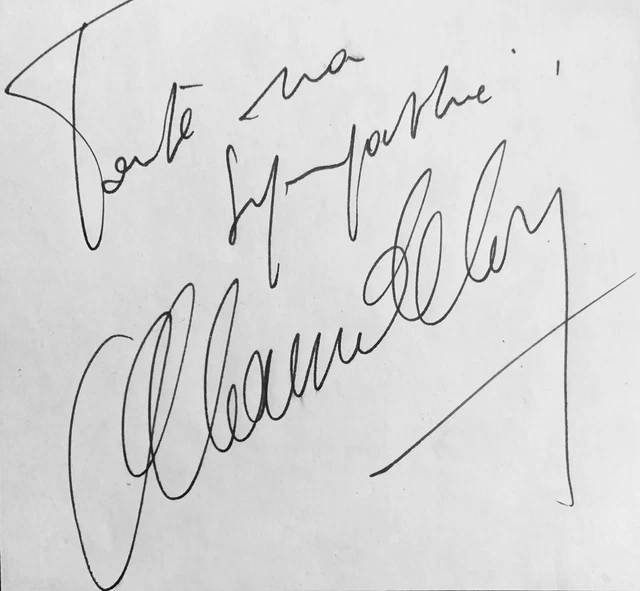 ALAIN DELON - Autographe Sur Papier simple (1978) - Dédicace Signed ...