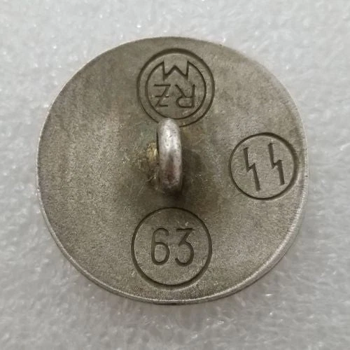 GERMAN WW2 SS Death Skull Totenkopf Antique Silver Button £17.85 ...