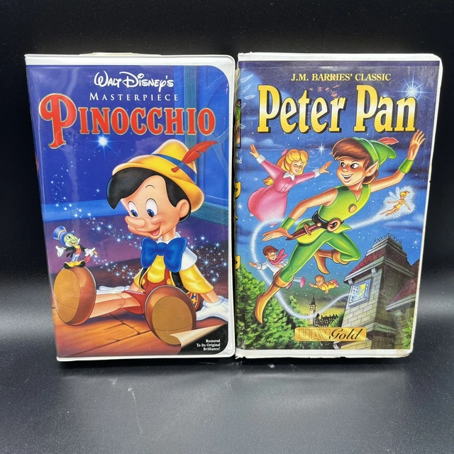 VHS ANIMATED 2-PACK Pinocchio & Peter Pan (rare UAV Gold) £9.33 ...