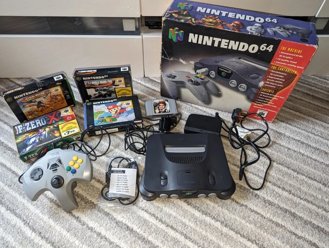 NINTENDO 64 N64 Console Bundle, 5 Games Inc Mario 64,Star Wars,Golden ...