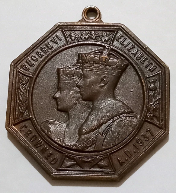 1937 BRITISH MEDAL KING GEORGE VI CORONATION Historic Royalty UNUSUAL ...