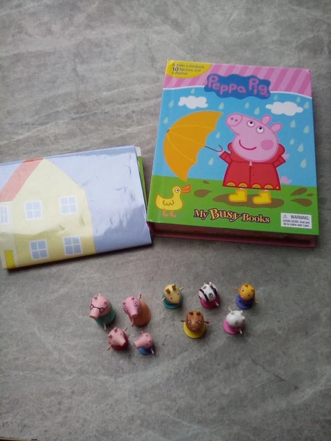 PEPPA PIG MY Busy Books Storybook with 10 figurines and playmat £12.00 ...