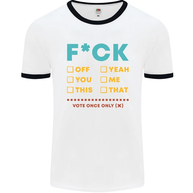 KAKI FOOK OFF Yeah You Me This Offensive Drôle Hommes Ringer EUR 19,97 ...