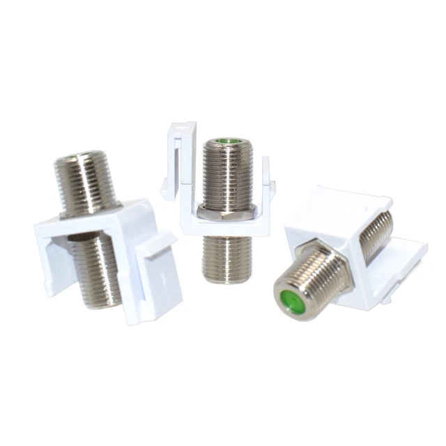 SNAP-IN F-TYPE INSERT Keystone Connector Module Coax Cable Wall Jack ...