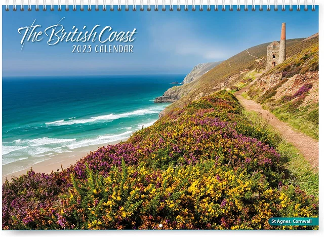 BRITISH COAST 2023 Calendar - month view calendar, with beautiful ...