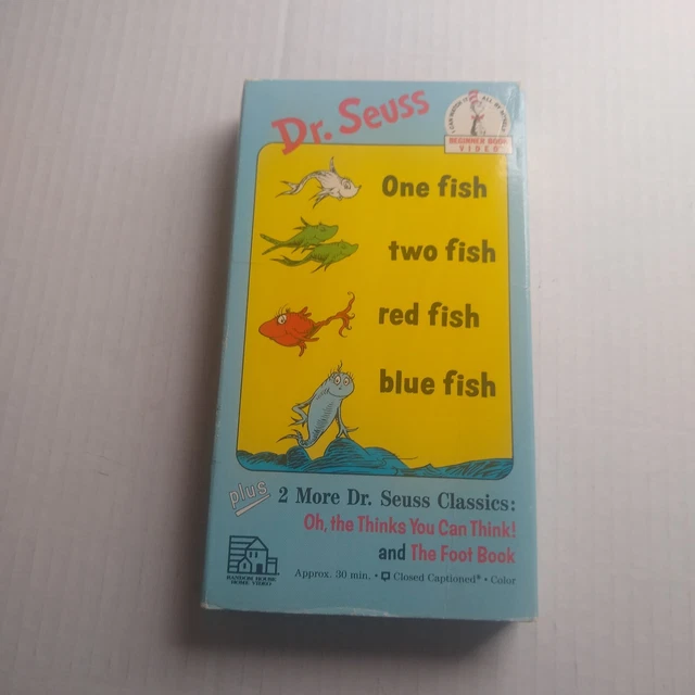 DR. SEUSS - One Fish Two Fish Red Fish Blue Fish (VHS, 1996) £10.21 ...