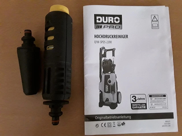 ZUBEHÖR ZU DURO pro Hochdruckreiniger Aldi Q1W-SP05-2200 Turbodüse Variodüse EUR 19,99 - PicClick DE
