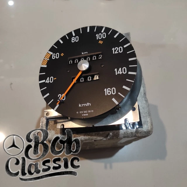 GENUINE MERCEDES-BENZ, W123 Instrument Cluster Speedometer Speed Gauge ...