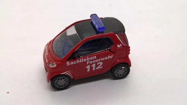 BUSCH 48905 SMART City Coupé Fortwo rot schwarz Feuerwehr Sachtleben ...