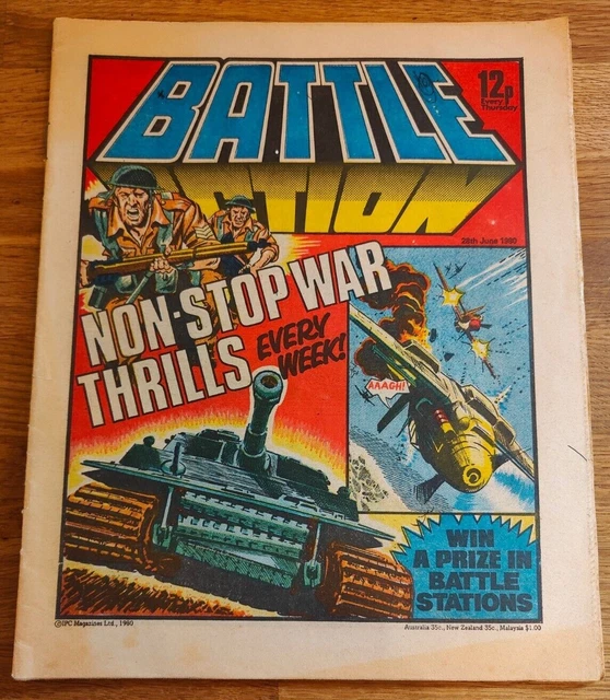 COMIC - VINTAGE Battle Action War Comic Dated 28th June 1980 UK Reading ...