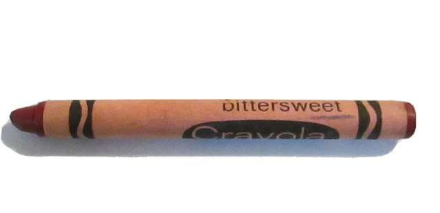 VINTAGE CRAYOLA CRAYON HTF RARE Shade BITTERSWEET 1980s Era Binney ...