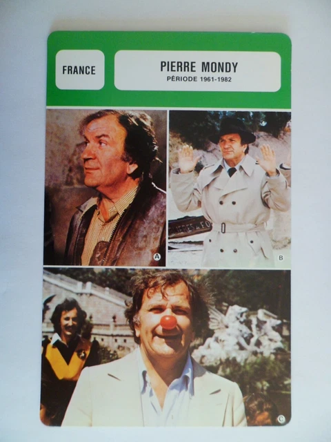 CARTE FICHE CINEMA Pierre Mondy Periode 1961-1982 EUR 2,50 - PicClick FR