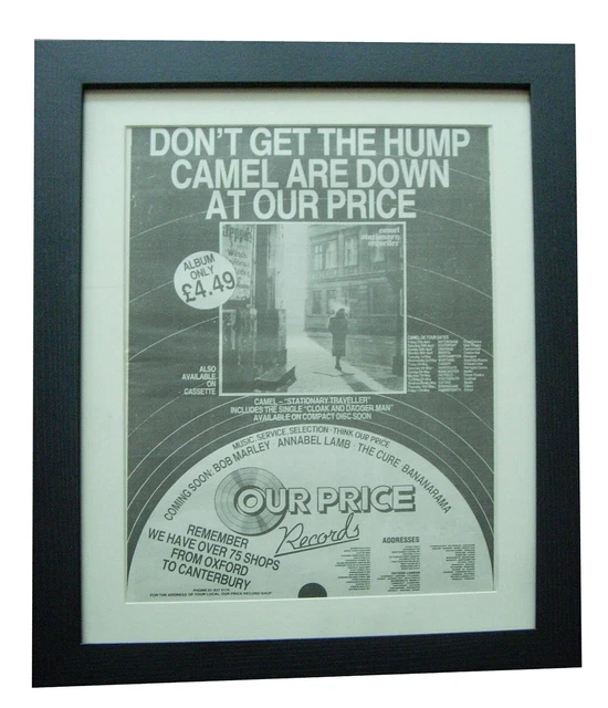 CAMEL+STATIONARY TRAVELLER+POSTER+AD+RARE+ORIGINAL 1984+FRAMED+FAST ...