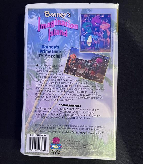 BARNEY: IMAGINATION ISLAND (1994) | VHS Tape | Canadian Clamshell ...