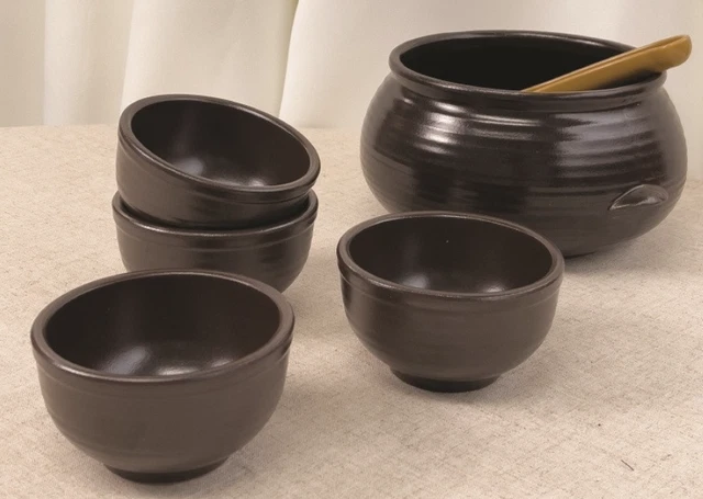 KOREAN TRADITIONAL RICE Wine pottery Cups 6p set for Makgeolli ...