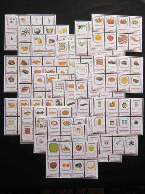 EVERYDAY FOOD VISUAL Cards - Autism/ADHD/PECS/Non verbal/Visual Aid ...
