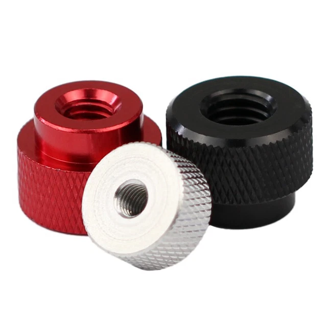 M5 M6 M8 M10 Aluminum Knurled Thumb Nut Through Hole Hand Step Nuts ...