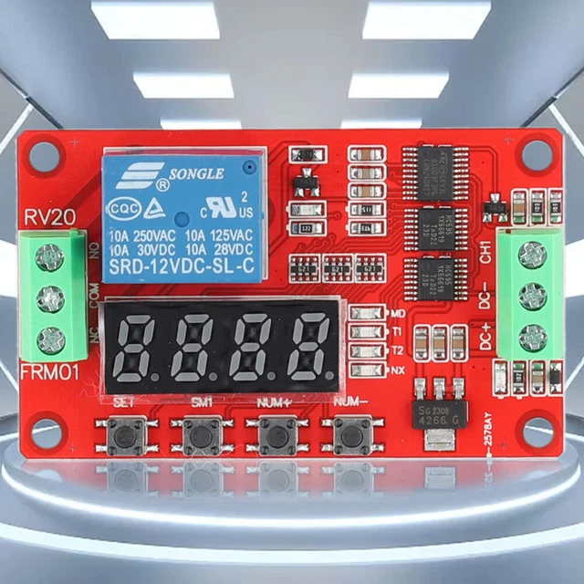 FRM01 MULTIFUNCTION 1CH Loop Delay Self-Locking Timing Board Relay ...