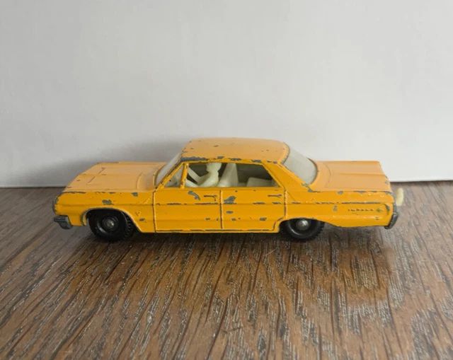 VINTAGE 1965 LESNEY Matchbox Series No. 20 Chevrolet Impala Taxi Die ...