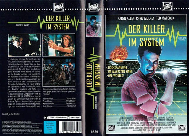 (VHS) DER KILLER im System - Karen Allen, Chris Mulkey, Ted Marcoux ...