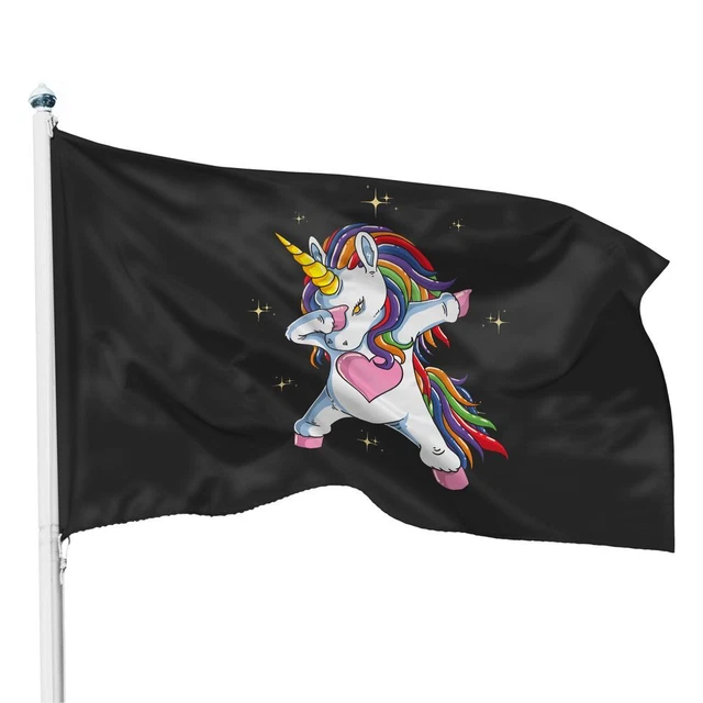 PHENO FLAGS UNICORN Flag, 90x150cm - Funny and Dancing Unicorn Motif £8.49 - PicClick UK