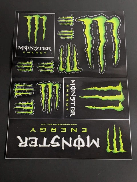 OFFICIAL MONSTER ENERGY Drink Sheet of 12 Various Decal Stickers $19.99 ...