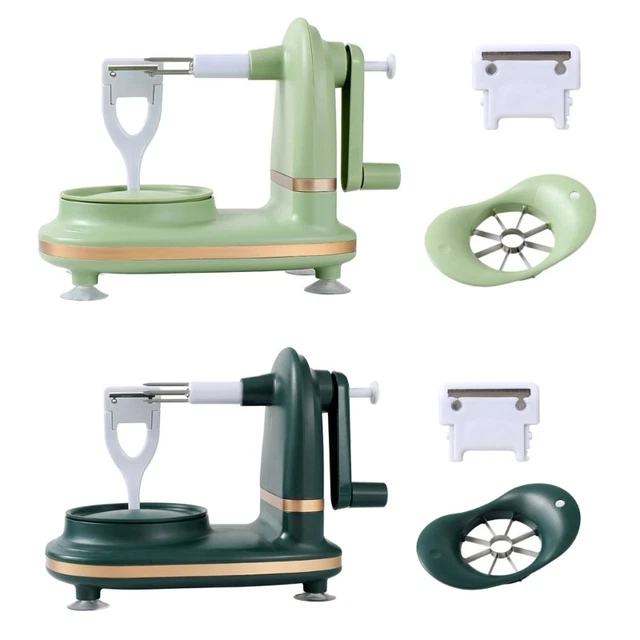 HAND CRANK MANUAL Apples Peeler 8 Wedges Slicers Corer Plastic Kitchen ...