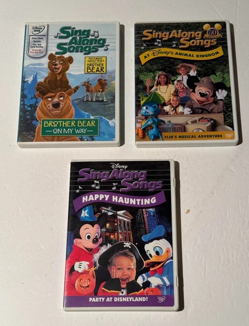 DISNEY SING ALONG Songs DVD Lot Of 3 DVDs Happy Haunting, flik,brother ...