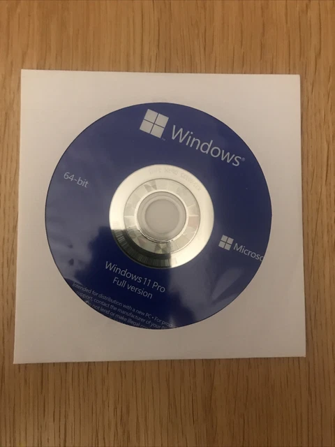 MICROSOFT WINDOWS 11 Pro 64 Bit Installation Hardware Disc Only, No Key ...