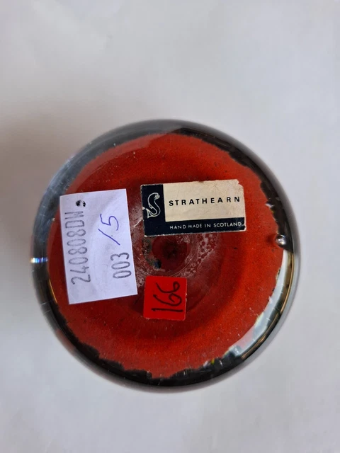 LARGE STRATHEARN P.7 Millefiori dome paperweight. seven twist ...