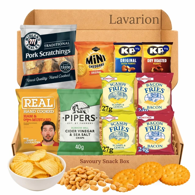 PUB SNACKS HAMPER – 10 Pack Classic Savoury Pub Snacks Gift Box with ...