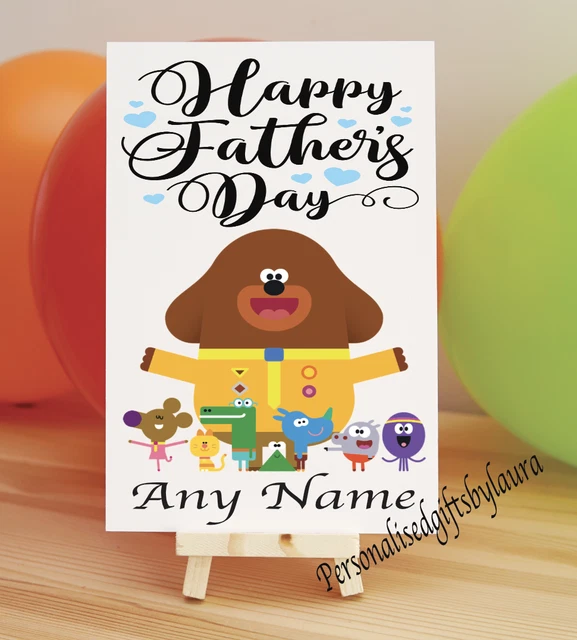 PERSONALISED HEY DUGGEE Fathers day Father's day Daddy Dad Grandad Card ...