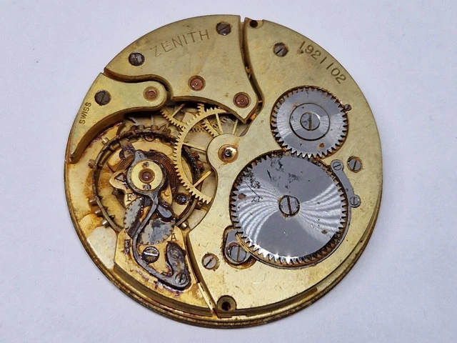 ANTIQUE ZENITH POCKET watch movement 42 mm rusted balance £106.08 ...