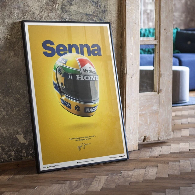 AYRTON SENNA MCLAREN F1 Helmet Poster OFFICIALLY F1 LICENSED £55.00 ...