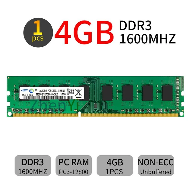 SAMSUNG 4GB DDR3 1600MHz PC3-12800U 240Pin CL11 DIMM Desktop PC Memory SDRAM BT $6.60 - PicClick AU