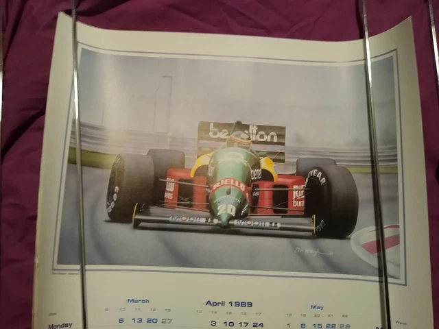 FOTO CALENDARIO FORD Motorsport 1989 - Thierry Boutsen Benetton Formula ...