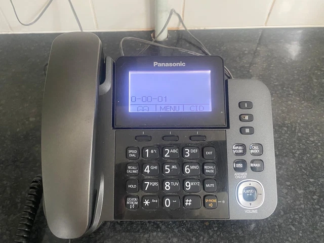PANASONIC KX-TGF320E Corded Phone With Answering Machine Fully Working ... PANASONIC KX-TGF320E Corded Phone With Answering Machine Fully Working ...