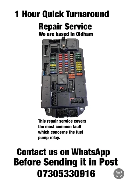 MINI R55 R56 R57 JBE BCM Fusebox SPEG Repair Service To your Own Fuse ...