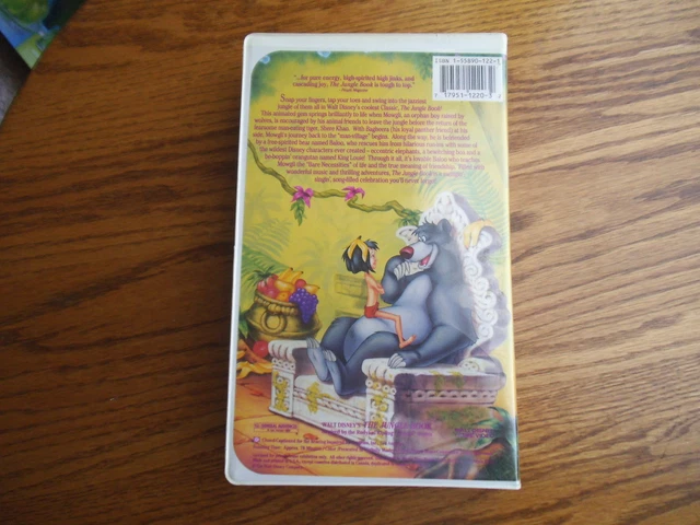 WALT DISNEY THE JUNGLE BOOK VHS Rare Black Diamond £6.22 - PicClick UK