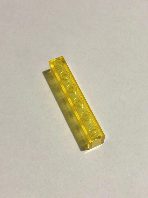 LEGO VINTAGE - Brique 1 x 6 - Trans-Yellow/Translucide jaune - Réf ...
