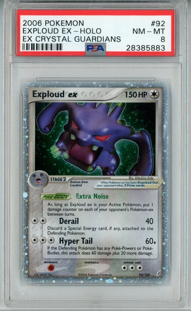 2006 POKEMON EX Crystal Guardians Exploud Ex #92 Ultra Rare Psa 8 Nm ...